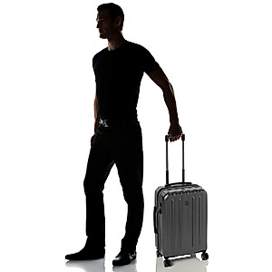 DELSEY PARIS Titanium Hardside Expandable Luggage with Spinner Wheels Carry-On Luggage, Graphite, Carry-On 21 Inch