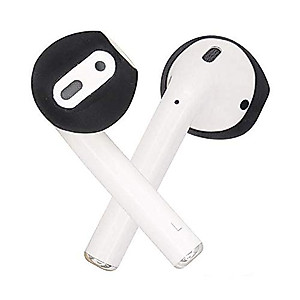 Ear Cover Ear Tips for Airpods, BLUEWALL Ultra Thin Fit in Charging Case Earbud Covers for Airpods, 4 Pairs, Black/White/Clear/Orange