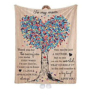 Mothers Day Blanket Gifts for Mom, Happy Birthday Gifts for Mom from Daughter Son, Thanksgiving Christmas Valentine's Day Gifts, Soft Throw Blankets for Mom Stepmother Mommy Mother in Law