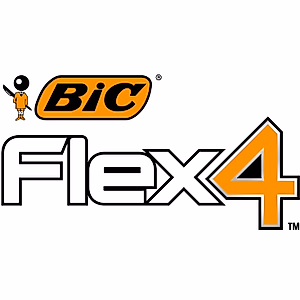 Bic Flex 4 Comfort Men's Razors - Pack of 3 Disposable 4-Blade Razor - with Lubricating Strip for A Smooth And Precise Shave