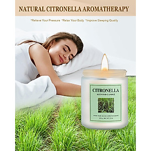 GITRANG 4 Pack Citronella Candle Set, 30 oz 200 Hour Home Aromatherapy Jar Candles, Long Lasting Aromatherapy Candles for Bedrooms Yoga Rooms Lounges Gardens Patios Balconies and Camping