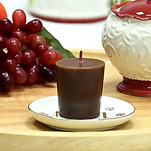Zest Candle 12-Piece Votive Candles, Brown
