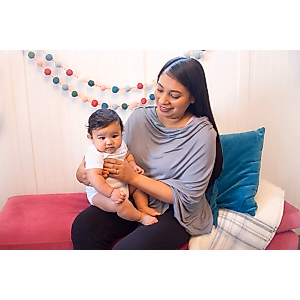 Bamboobies Nursing Cover / Ultra-soft, Lightweight / Multi-use / One Size, Graphite