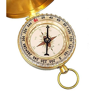 Stanley London Personalized Pocket Compass Engraved Joshua 1:9 (Be Strong and Courageous) - Great for Baptism, Confirmation, First Communion, Graduation (Compass & Box, Personalized)