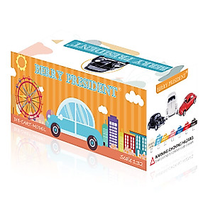 Berry President 1967 Classic Beetle Bug Vintage 1/32 Scale Diecast Metal Pull Back Car Model Toy for Gift/Kids (Pink)