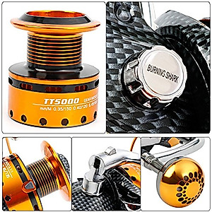 Burning Shark Fishing Reels- 12+1 BB, Light and Smooth Spinning Reels, Powerful Carbon Fiber Drag, Saltwater and Freshwater Fishing-TT2000