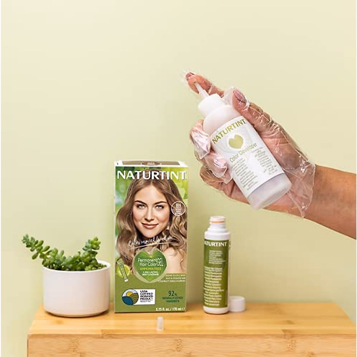 Naturtint Permanent Hair Color 8N Wheat Germ Blonde (Pack of 6), Ammonia Free, Vegan, Cruelty Free, up to 100% Gray Coverage, Long Lasting Results