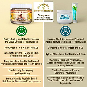 Gum Disease Help! Dental Rescue Combo - Rescue Tooth & Gum Powder & Effective Flossing Toothbrush - Helps Reduce Gum Recession, Helps to Remove Plaque, Helps with Gingivitis, Helps Bleeding Gums