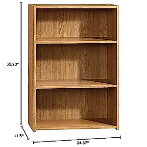 Sauder Beginnings 3-Shelf Bookcase, Highland Oak finish