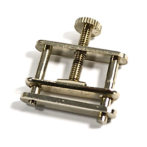 Eisco Labs Large (1 5/16") Nickel Plated Brass Tube Clamp, Hoffman Style - Closed