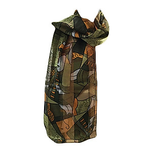 New Company Womens Pablo Picasso Artist Painter Art Scarf Satin Stripe One Size