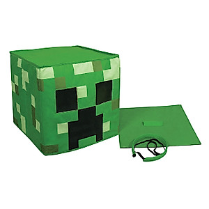 Disguise childrens Minecraft Block Headpiece, Official Minecraft Accessories, Single Size Costume Headpiece, Gray Green, One Size US, Creeper