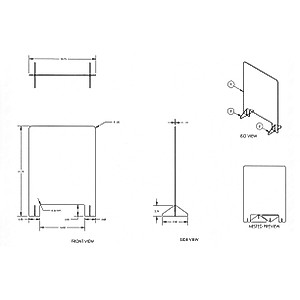 Herco Acrylic Plexiglas Shield - Sneeze Guard - Transparent Barrier - 31.75" High x 23.75" Wide w/ 4" pass-through