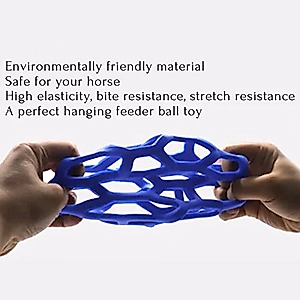 FROATS 3 Pcs Horse Treat Ball Feeder Toy, Goat Horse Hay Ball Horse Toys, Silicone Goat Feeder Hanging Feeding Toy for Horse Goat Sheep Relieve Stress