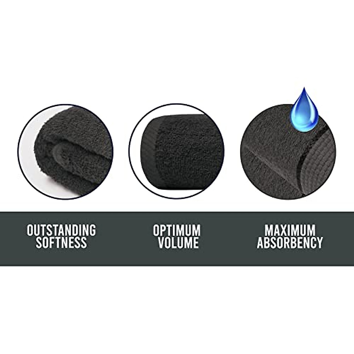 Fluffyn 100% Cotton Fancy Bath Sheets - Towels for Bathroom - Eco-Friendly, Super Soft, Highly Absorbent Bath Towels - Oeko-Tex Certified - 34" x 66" Inches (Grey, Bath Sheets Set of 2)