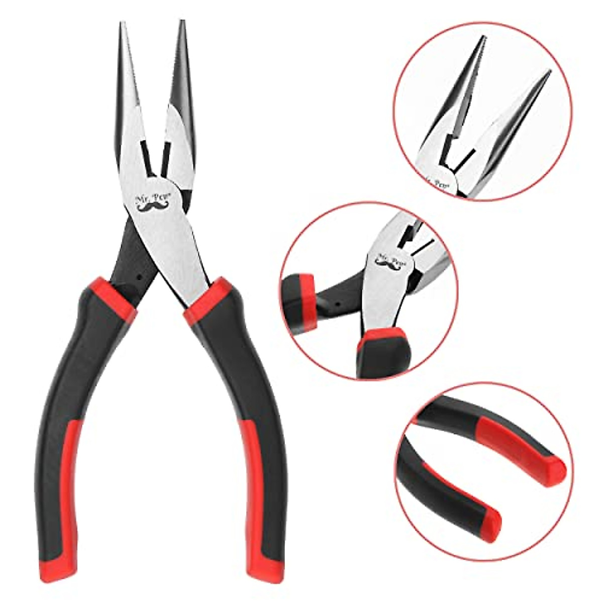 Mr. Pen- Needle Nose Pliers, 6 Inch, Long Nose Pliers, Needle Nose Pliers Tool, Pliers Needle Nose, Long Nose Pliers with Cutter, Wire Wrapping, Crafts, Jewelry Making Supplies