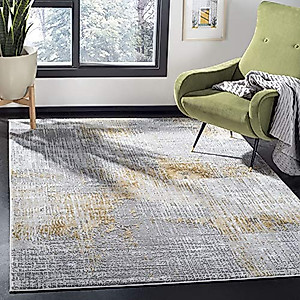 SAFAVIEH Craft Collection 6'7" x 9' Grey/Beige CFT874G Modern Abstract Non-Shedding Living Room Bedroom Dining Home Office Area Rug