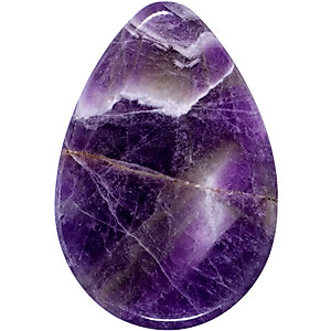 Body Candy 25mm Womens 2PC Solid Purple Amethyst Stone Drop Saddle Plugs Double Flare Plug Ear Plug Gauges