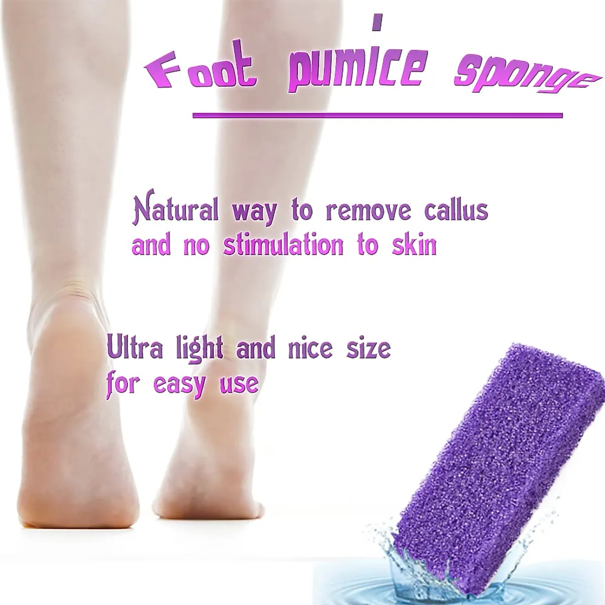 70 PCS Pedicure Exfoliator Kit Set 40 PCS Disposable Pedicure Pumice Stone for Foot Care Sponge Scrubber Callus Purple Coarse Dead Skin Remover 30 PCS Pedicure Nail Files (Pack of 70)