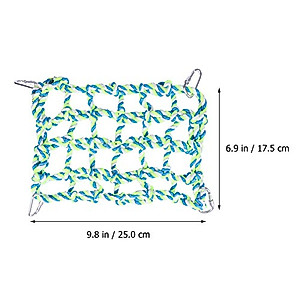 UEETEK Hamster Toys Small Animal Activity Toy Rat and Ferret Climbing Rope Net Pet Bed for Hamster Parrot Bird Toys