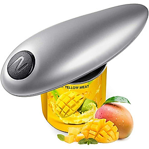 AUBNICO Electric Can Opener, Automatic Can Opener Hands Free with Smooth Edge Upgraded Battery Can Opener Just A Simple Push of Button -No Sharp Edge, Silver-21