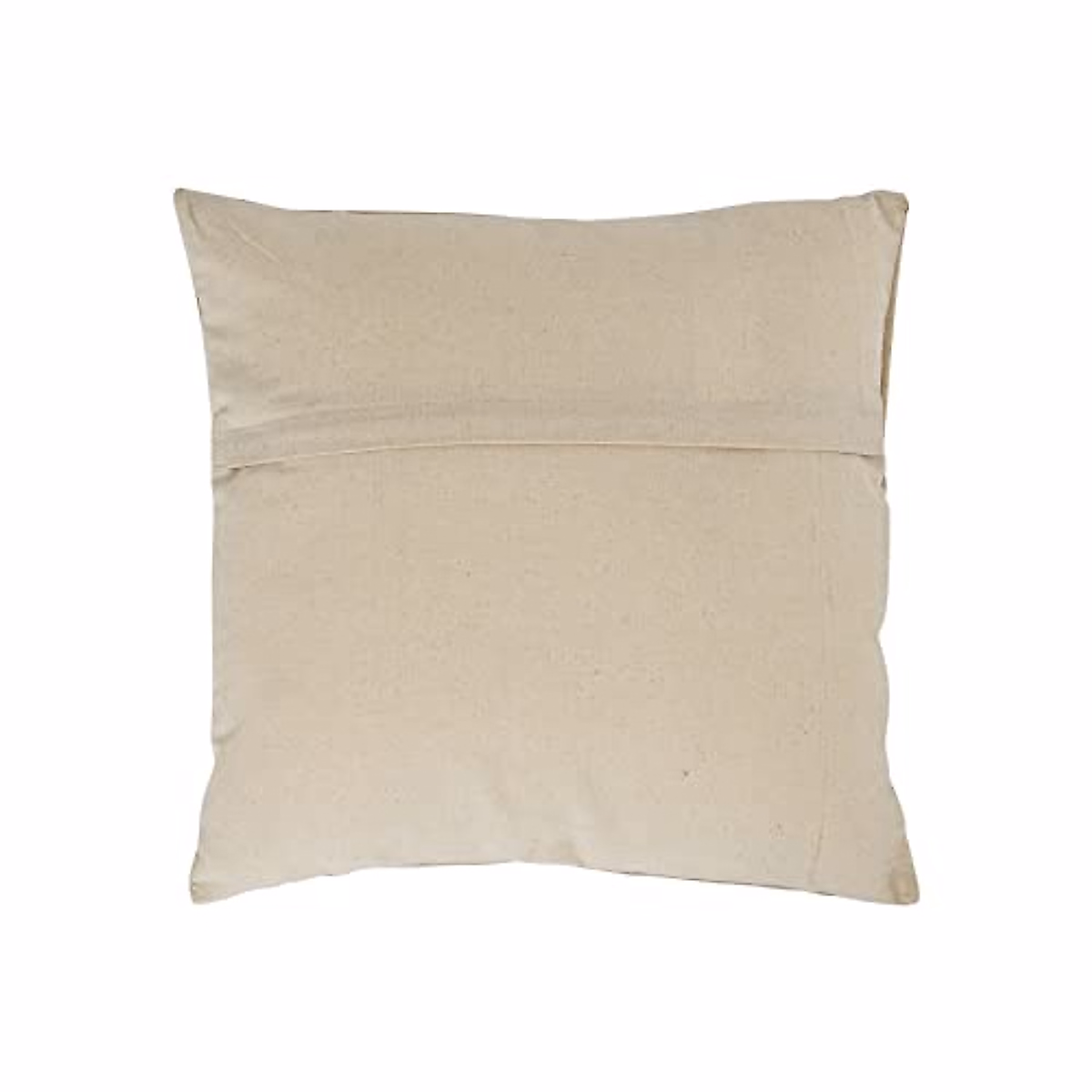 Creative Co-Op Cotton Appliqued Crab, Embroidery and Buttons Pillow, 16" L x 16" W x 2" H, Multicolor