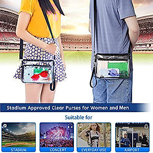 Mildbeer Clear Purses for Women Stadium, Small Clear Purse Stadium Approved with Removable Straps for Concert Festivals and Work