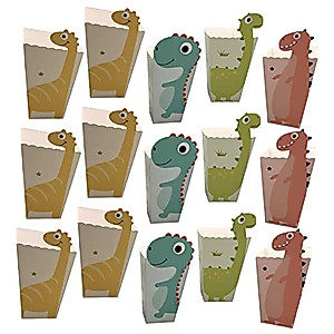 Vaguelly 72 Pcs Disposable Containers Bulk Popcorn Disposable Snack Containers Dinosaur Treat Bags Movie Popcorn Bucket Theater Popcorn Box Popcorn Mini Bags Portable Popcorn Holder Snacks