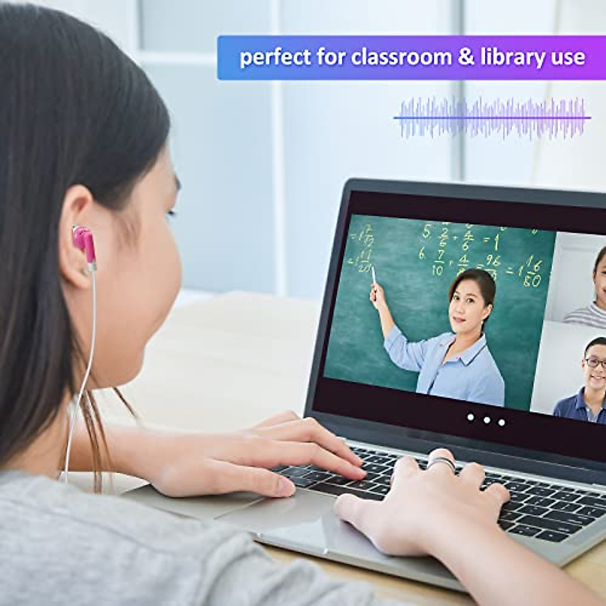 Flutesan 120 Pack Bulk Earbuds in Ear Kids Bulk Earbuds Headphones Assorted Colors Earbuds Wire Earphones Wholesale for Schools, Classroom, Libraries, Students, Individually Bagged