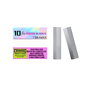 BRAWNA PMU Supplies Eyebrow Razor Blades - Stainless Steel Single Edge Razor Blades - Eyebrow Pencil Shaper - Duckbill - Shape Pencil Sharpening Tool for Waterproof Peel Off Pencils - 10 Pck