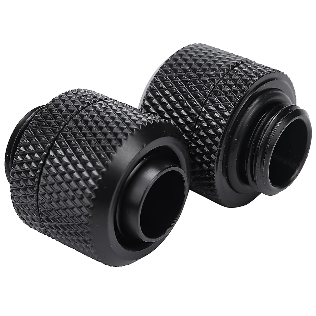 Dracaena 6 Pack G1/4" Thread to 3/8" ID, 5/8" OD Compression Fitting for Soft Tubing, Soft Tube Connectors for Computer Water Cooling System, Black