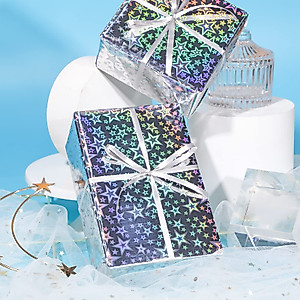 MAYPLUSS Holographic Wrapping Paper - Mini Roll - 17 Inch X 32.8 Feet- Metallic Green Foil Design (47.3 sq.ft.ttl)