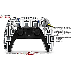 WraptorSkinz Skin Wrap compatible with Sony PS5 DualSense Controller Squares In Squares (CONTROLLER NOT INCLUDED)