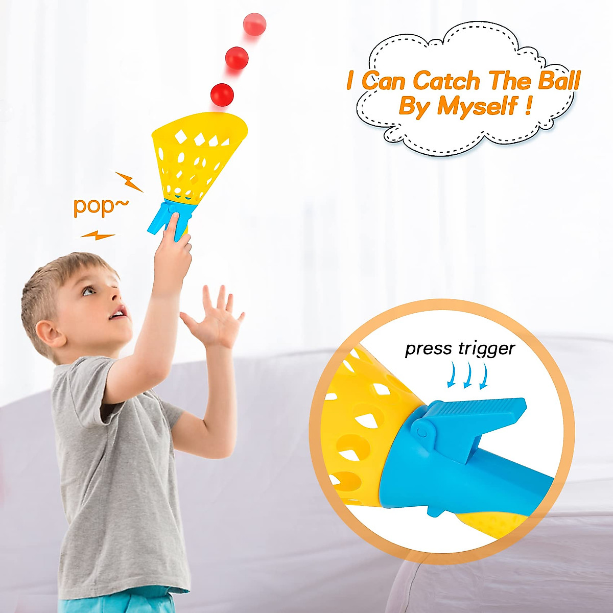 DuduLand Outdoor Games for 4 5 6 7 8 Year Old Boys Girls Gift, Pop Catch Ball Yard Games for Kids Ages 4-8-12, Beach Outdoor Toys for Kids Ages 4-8-12, Birthday Funny Gifts for 4 5 8 Year Old Boys