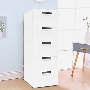 LGXSHOP Plastic Drawers Dresser Storage Cabinet,Stackable Vertical Clothes Storage Tower with 6 Drawers Bedroom Tall Small Chest Closet, Organizer Unit for Hallway Entryway Home