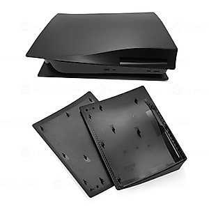 PEPPER JOBS Console Cover, Hard Shockproof Console Skin Case, ABS Anti-Scratch Dustproof Gaming Console Cover Replacement Plate Shell for Console Disc Edition (Midnight Black)