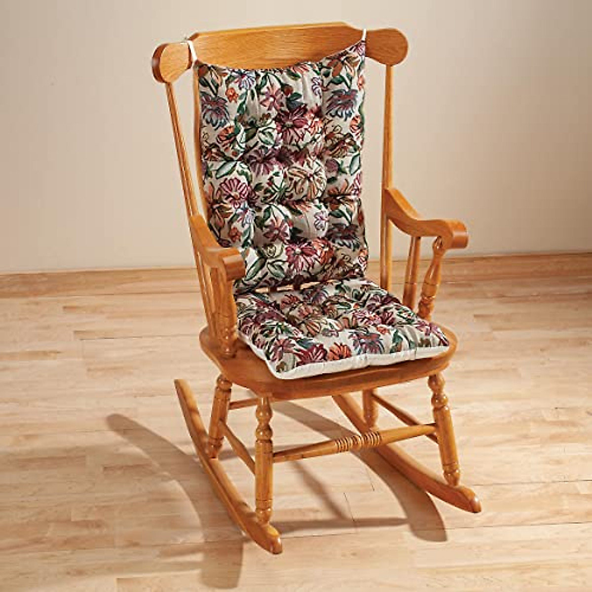 OakRidge Tapestry Rocking Chair Cushion Set, 2 Piece Set, Floral Design
