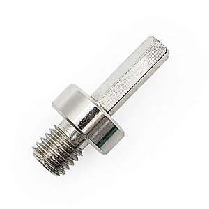 BGTEC Core Drill Bit Adapter for Threaded Diamond Hole Saw Core Drill Bit 5/8"-11 Male to 3/8" Shank for Core Drilling Grinding Disc