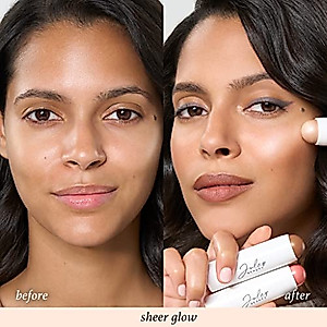 Julep Skip The Brush Cream to Powder Blush Stick - Sheer Glow - Blendable and Buildable Color - 2-in-1 Blush and Lip Makeup Stick