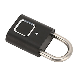 Smart Keyless Fingerprint Padlock, Biometric Fingerprint Padlock Prevent Theft Dustproof Rechargeable for Fence for Gym for Bicycle