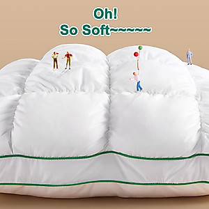 YOUR MOON Fluffy Support Bed Pillow King Size, Super Soft Premium Down-Alternative Filling for Sleeping, Luxury Hotel Quality Bed Pillows for Side Sleeper (White)