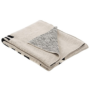 SAFAVIEH Baby Collection Zazu Zebra 32" x 40" Cotton Throw Blanket, Grey/Natural/Black