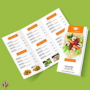 Blank Bright White Tri-Fold Brochure Card Stock, 3 Panel Brochure for Restaurant Menus, Business Flyers and Pamphlets | 8.5” x 11” | 65lb (176gsm) Cardstock | 50 per Pack