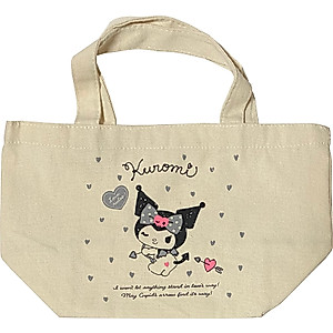 EITAI T029 Sanrio Kuromi Cute Mini Tote Bag, Shopping Bag, Kitchen Reusable Grocery Bag, 12.9 in(W) × 7.4 in(L) × 5.1 in(D), White One Size