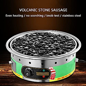 Hot Dog Grill Machine, Commercial Small Volcanic Stone Hot Dog Machine, Hot Dog Warmer with Small Stone Heat Conduction Fast Countertop, for Commercial Domestic
