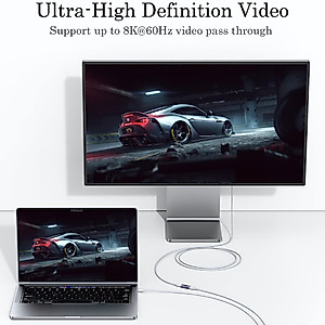 AuviPal USB C Coupler (2 Pack), USB Type C Female to Female Adapter Extender Compatible with Thunderbolt 4/3 Support up to 40Gbps Data Transfer, 100W Power Delivery and 8K@60Hz Video Pass Through