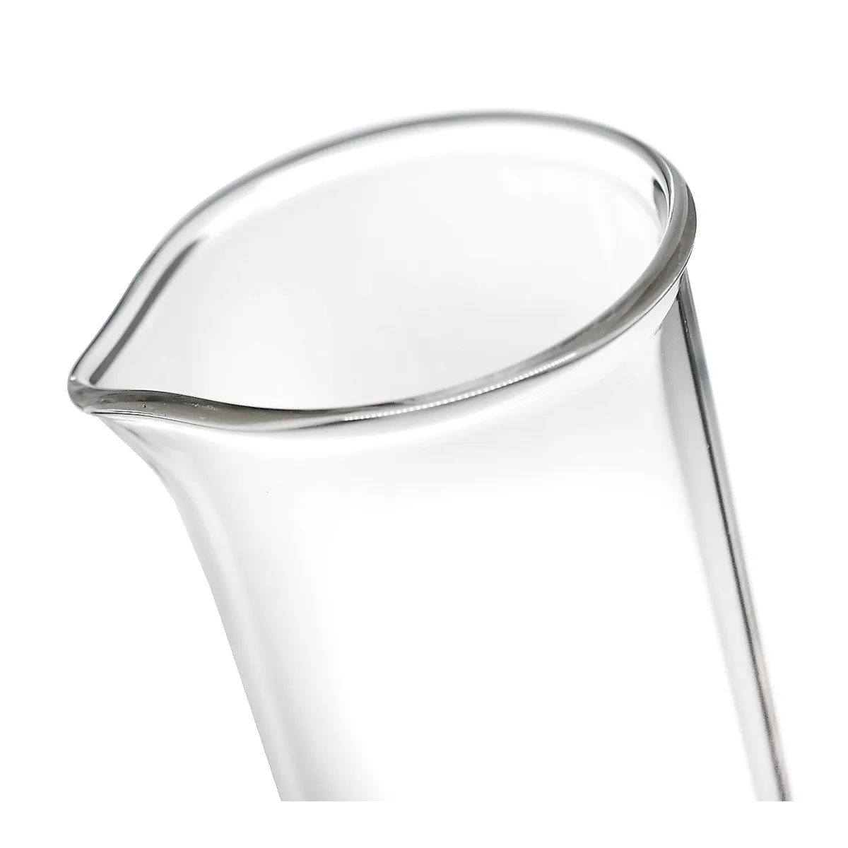 EISCO Graduated Cylinder, 50mL - ASTM, Class A Tolerance ±0.25mL - Protective Collar, Hexagonal Base - Blue Graduations - Borosilicate 3.3 Glass
