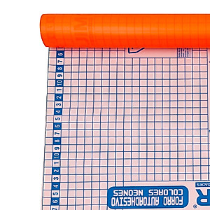 Yifely Solid Color Peel & Stick Shelf Liner Removable Drawer Paper for Covering Home Furniture School Old Lockers, Orange, 17.7 Inch by 9.8 Feet