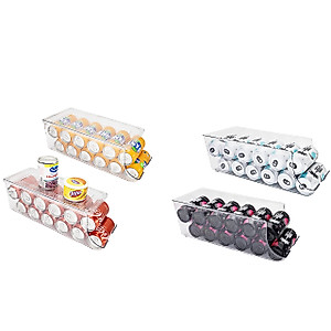 SCAVATA 4 Pack Soda Can Organizer for Refrigerator