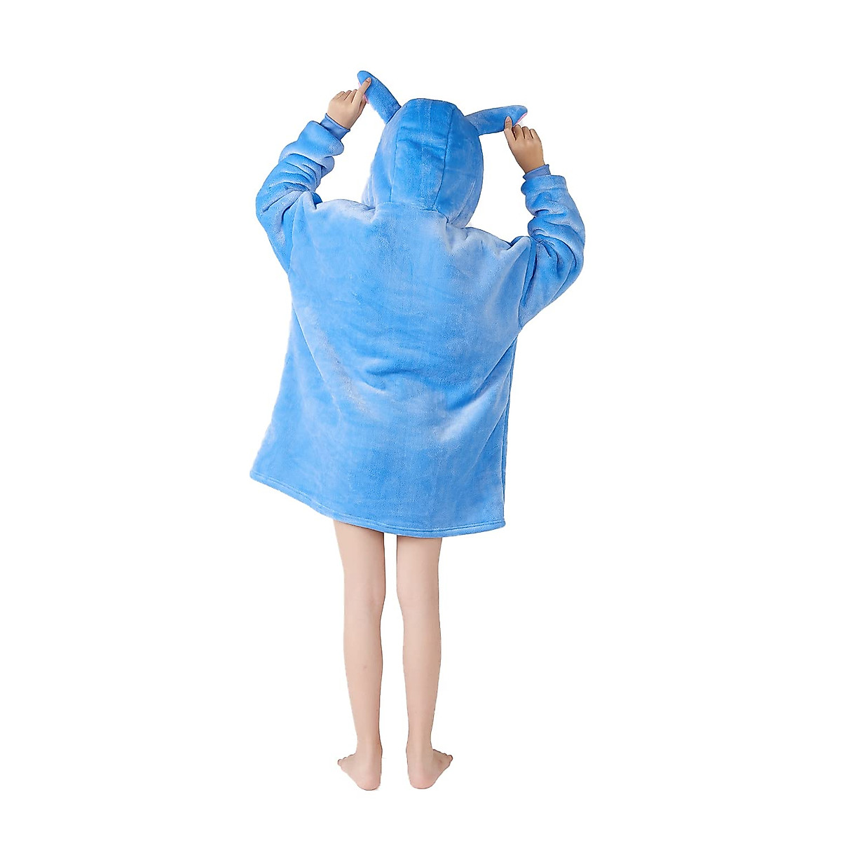 Unisex Animal Wearable Hoodie Blanket,Snuggly Blanket with Sleeves, Comfy Warm Sweatshirt with Pocket,for Kids